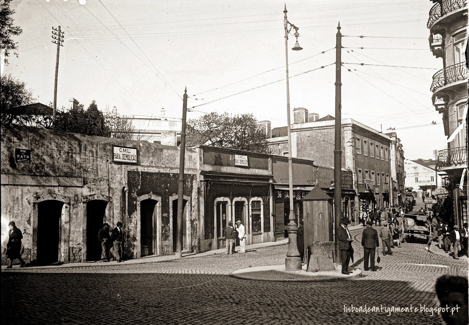 Lisboa de Antigamente: Largo do Rato: antes e após as demolições na ...