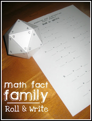 Math Fact Family Roll & Write - Educational Toys for Children