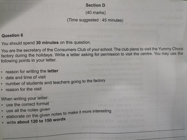 PonPonProduction: PT3 English Essay Example: Formal Letter