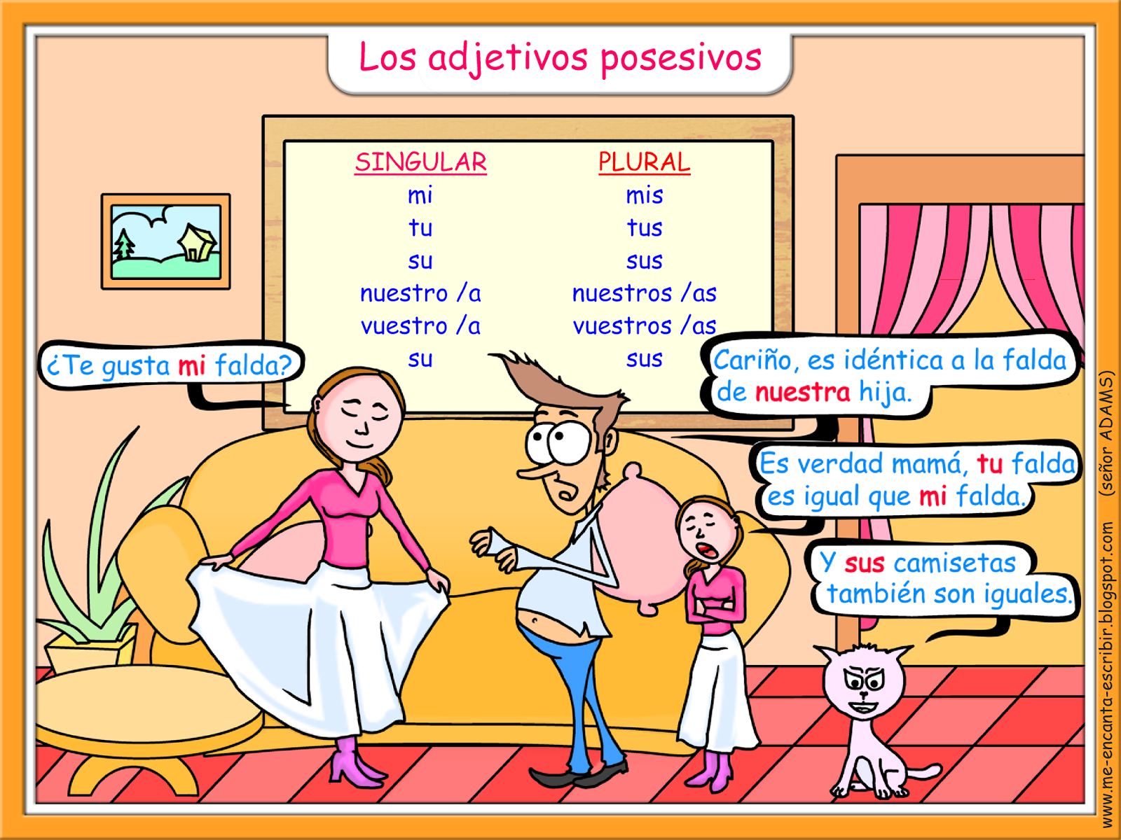 Adjetivos Posesivos Y Ejemplos