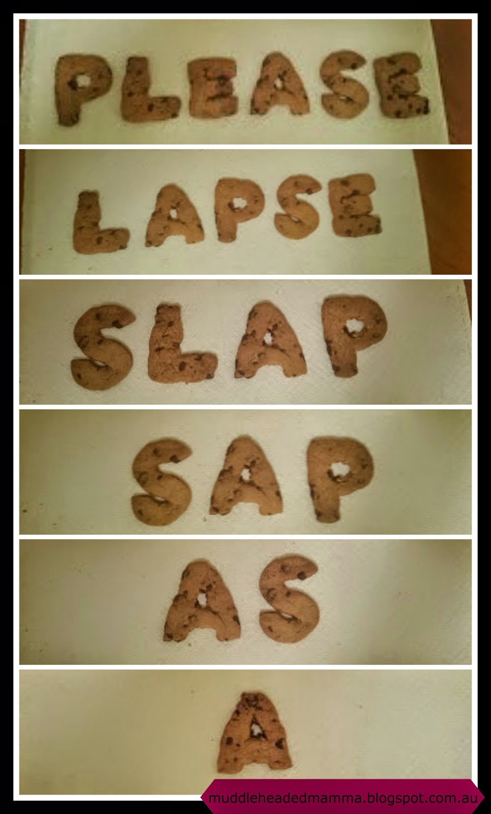 The Muddle-Headed Mamma: Edible Word Games