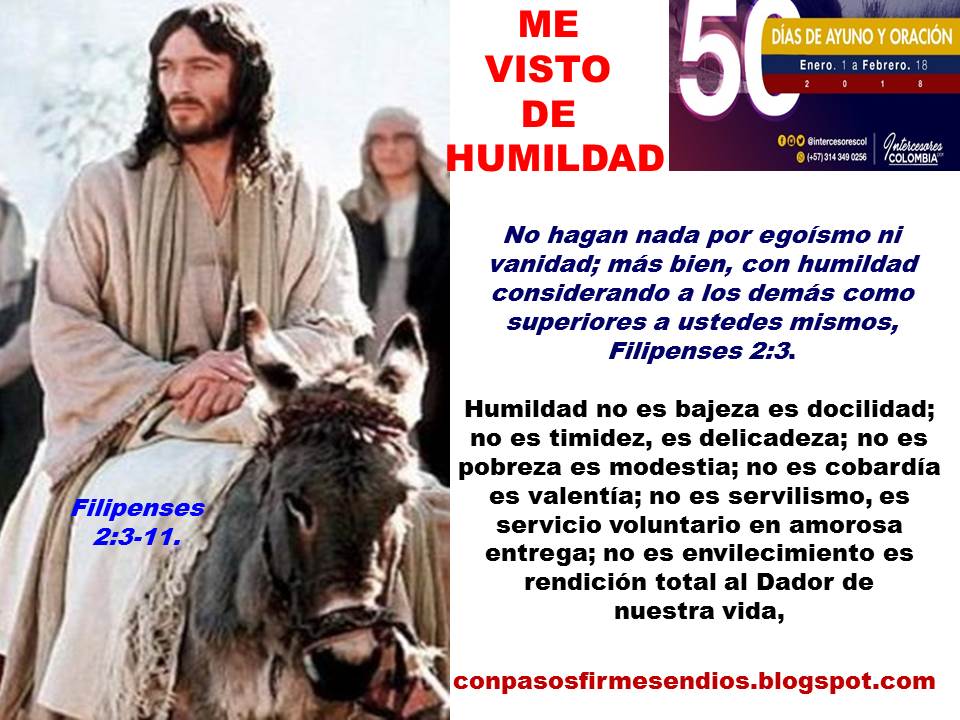 Con pasos firmes en Dios: #18- ME VISTO DE HUMILDAD