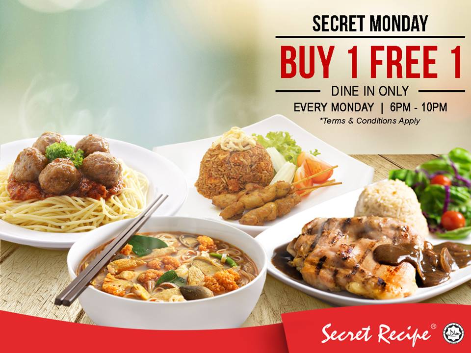 Secret Recipe Buy 1 Free 1