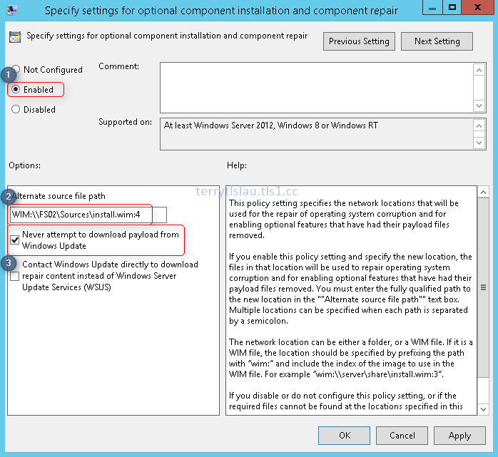 Terry L U S Blog Configuring An Alternate Source Path For Installing Roles Or Features On
