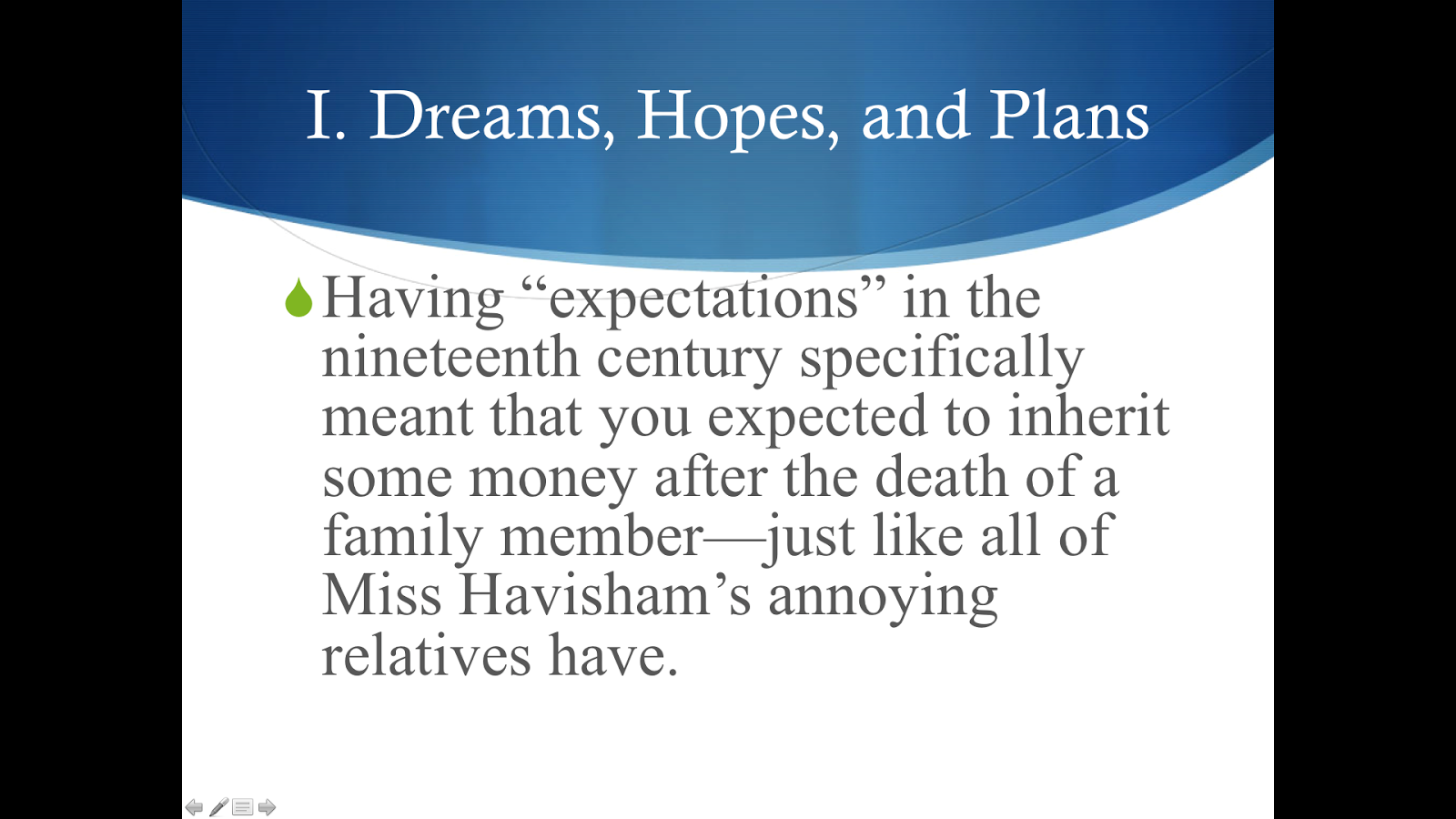 English, Literature, and the Bible: Great Expectations: Theme-Expectations