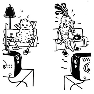 hagen illustration: Couch Potato, Calling Carrot
