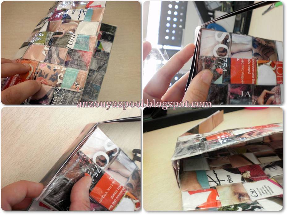 Anzouya: Recycle Magazine Pages into A Woven Purse - Tutorial