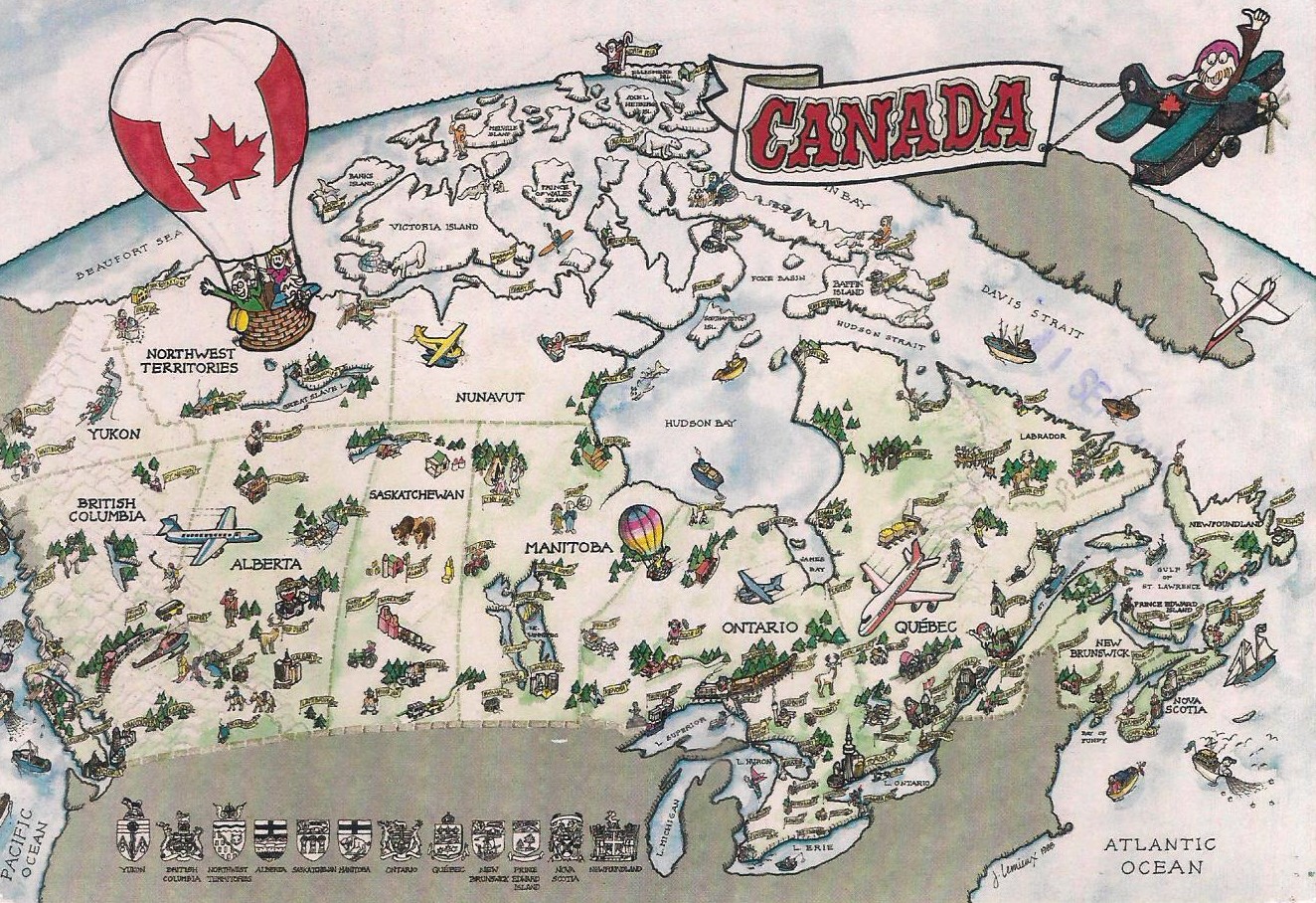 More POSTCARDS & STAMPS: CANADA - Mapcard