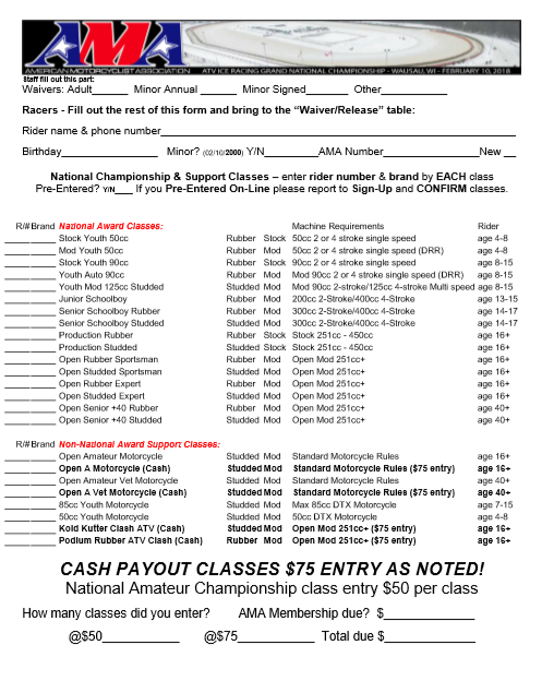 AMA ATV Ice Grand National / Kold Kutter Clash 2018 - Wausau 525 ...