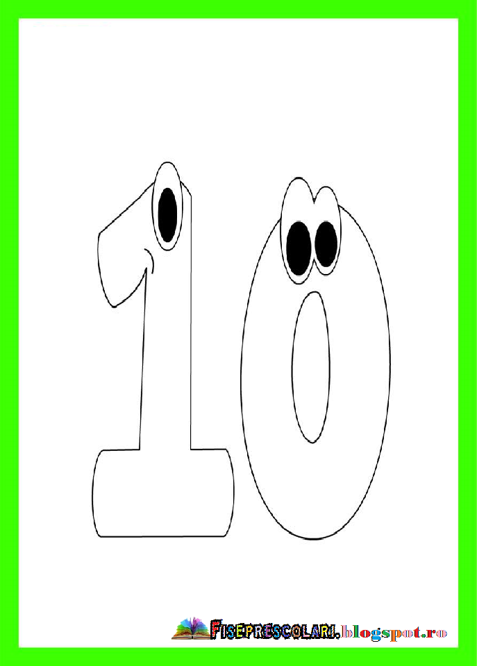 CIFRE de colorat pentru copii / Planse de colorat cu numerele de la 1 ...