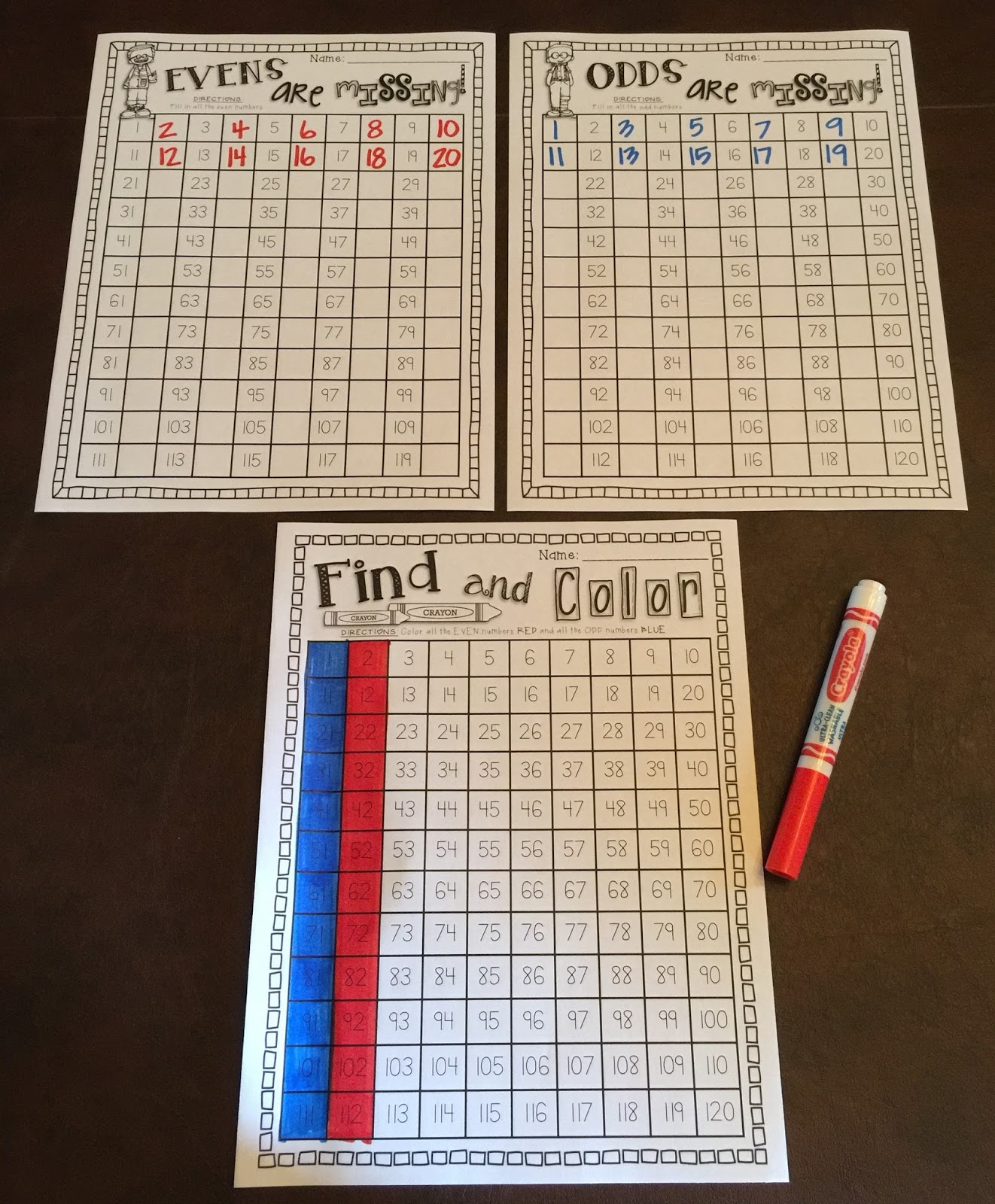 Teaching With Terhune: Even and Odd Numbers Math Unit