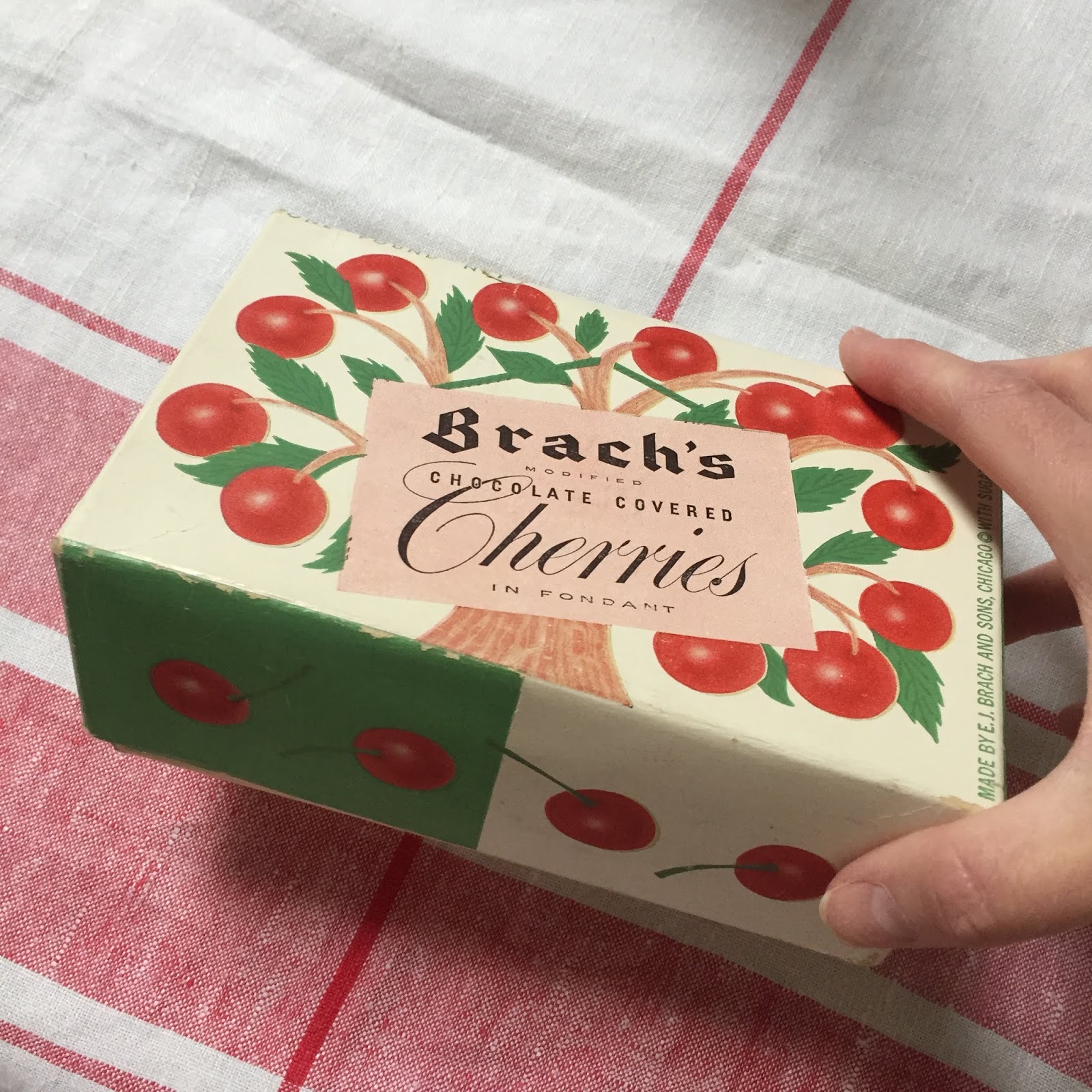Color My World: Vintage Brach's Chocolate Covered Cherries Box