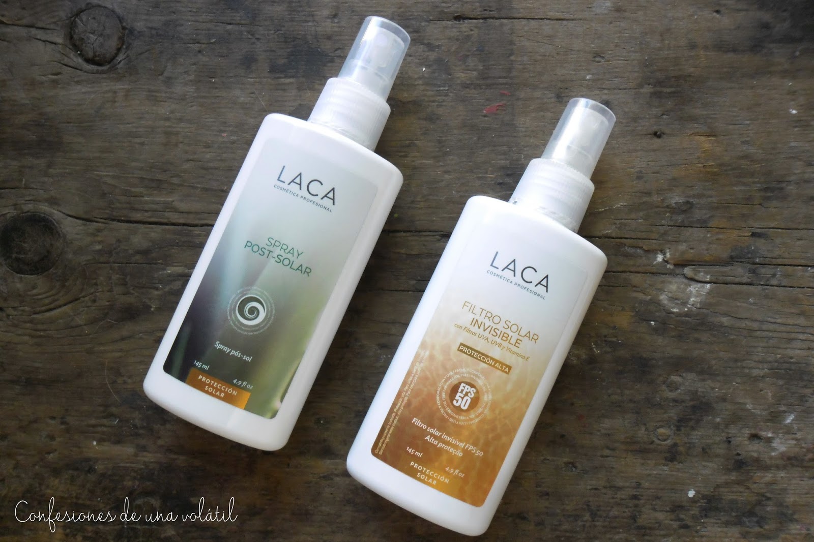 Filtro solar invisible FPS 50 y Spray post solar, de LACA - Confesiones ...