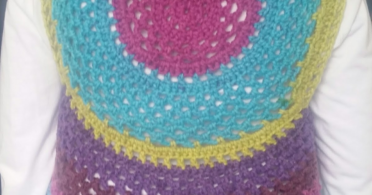 Ring around the Rosie Vest with Bernat Pop yarn