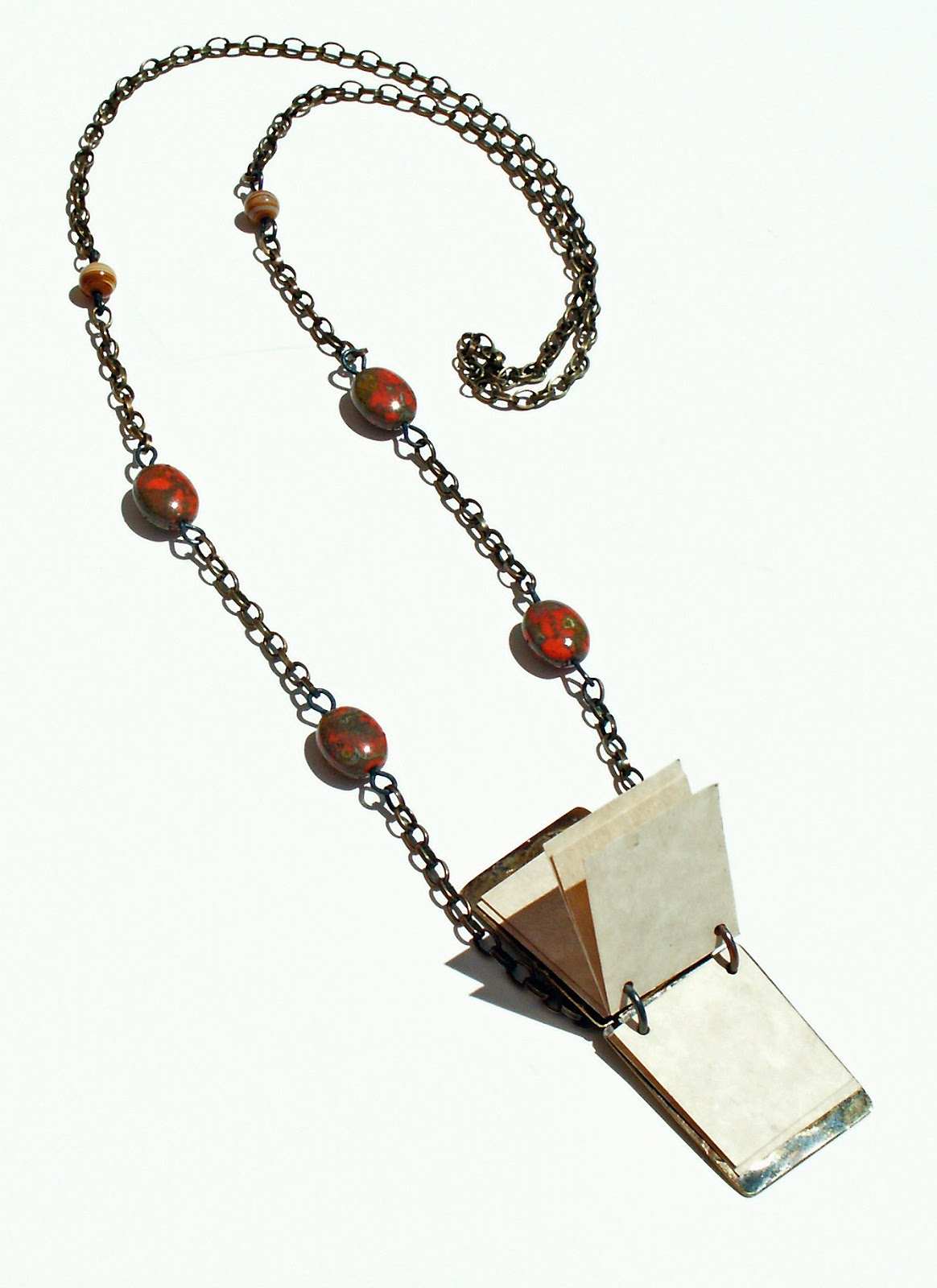 Carefree Jewelry by Lisa: Brass Notebook Pendant Necklace