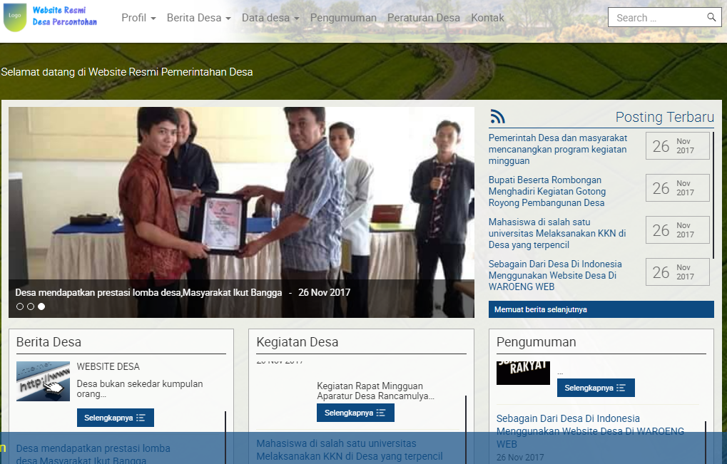 anggaran website desa