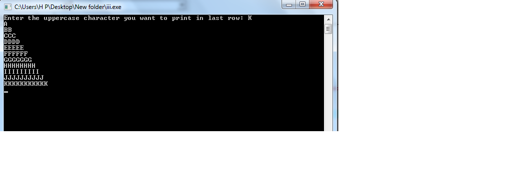 ALPHABET Pattern :) - PROGRAMMING