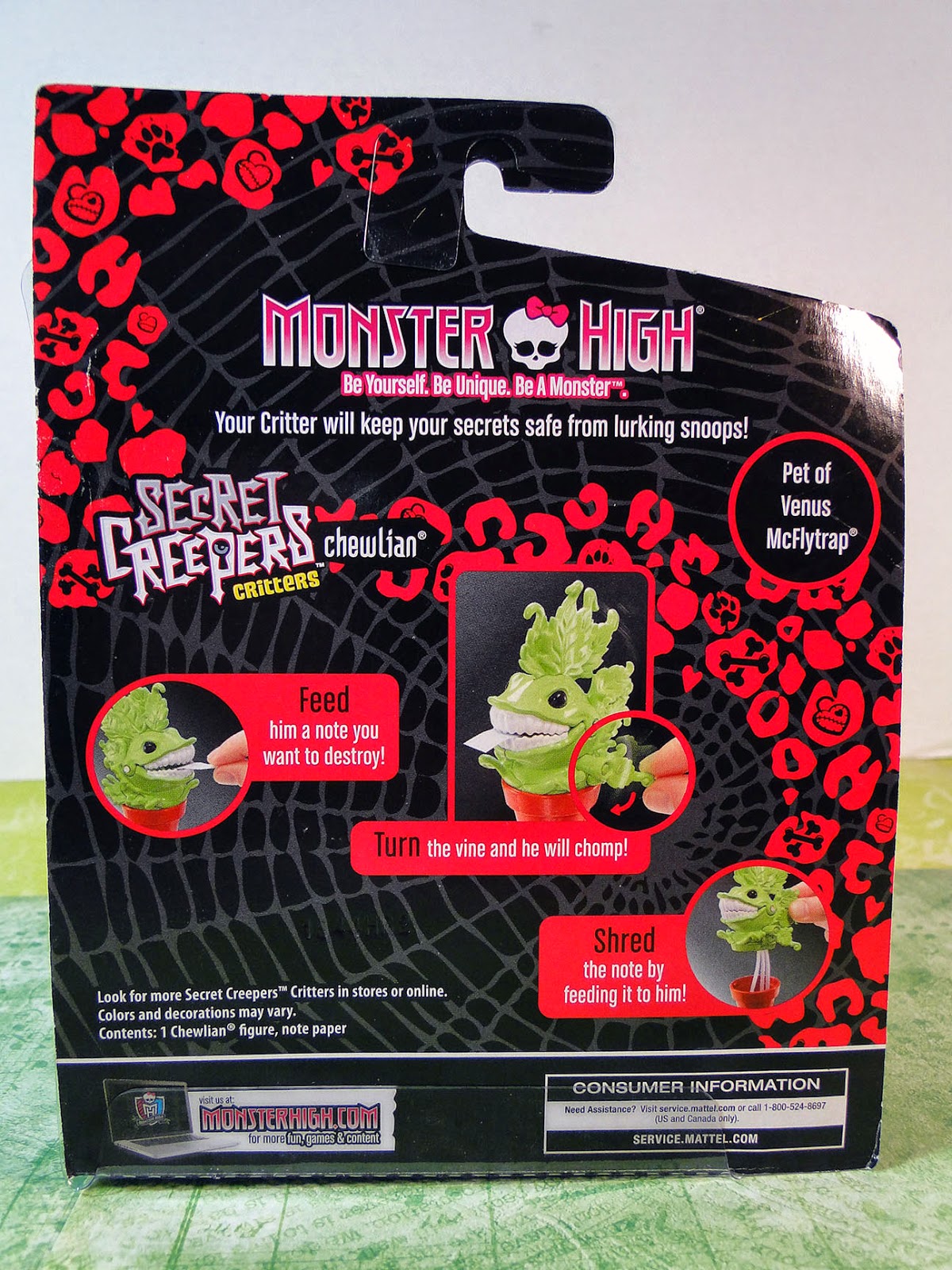 The Doll Garden: Monster High - Secret Creepers Critters Chewlian Review