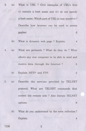 MDSU BCA Internet and Web Technology 2009 Question Paper - University ...