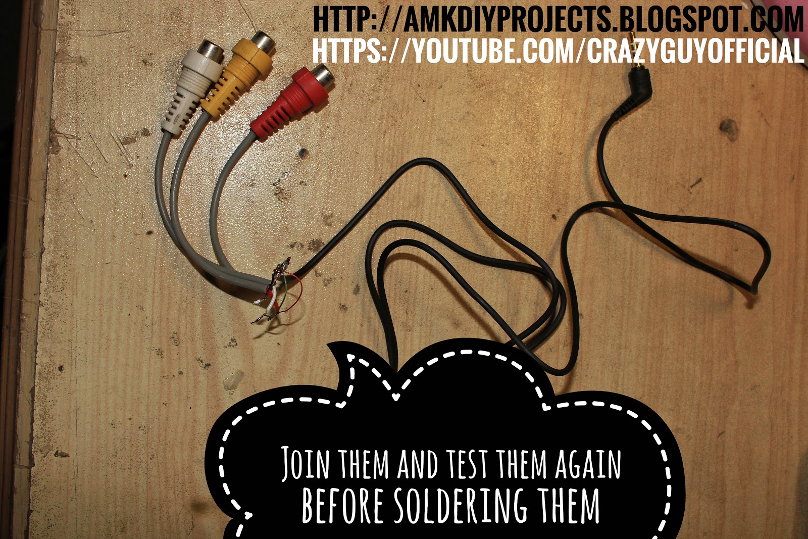 D.I.Y. Projects: D.I.Y. Make RCA/AV Cable for Raspberry pi (using ...