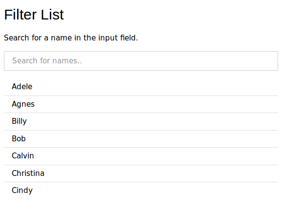 การค้นหาด้วย Filter List ใช้ JavaScript ซ่อนแสดง List ก่อนจะแสดงผล ... การค้นหาด้วย Filter List ใช้ JavaScript ซ่อนแสดง List ก่อนจะแสดงผล ...