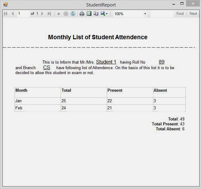 Attendance Management Project in Windows Forms with C#