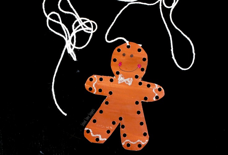DIY Gingerbread Man Preschool Ornament | School Time Snippets