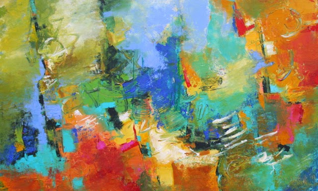 Daily Painters Abstract Gallery: Bold Bright Colors in Expressionistic ...