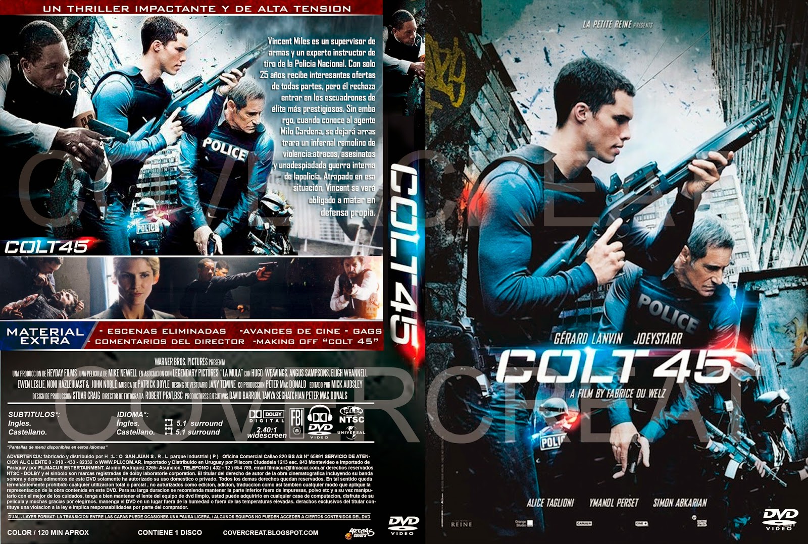 COVERCARATULAS DE DVD - CD COVERCREATORS: COLT 45 DVD COVER CD