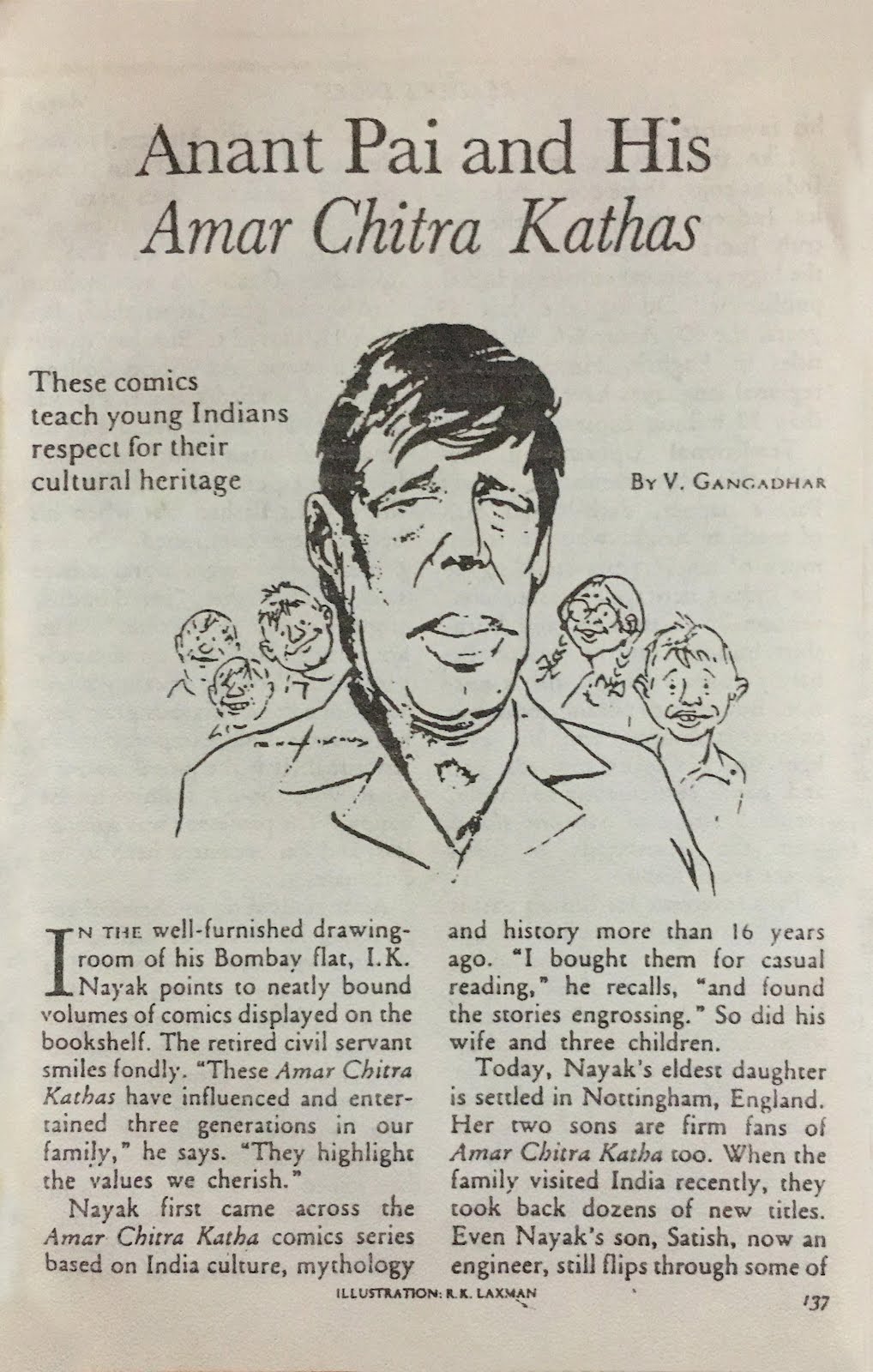 History and Mythology: Anant Pai - the Father of Amar Chitra Katha