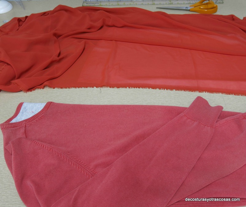 De costuras y otras cosas: COMO COMBINAR TELA Y PUNTO (TRANSFORMACIÓN ...