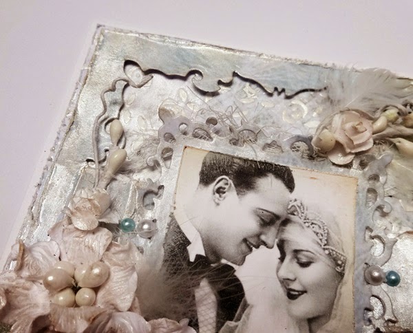 13 arts: Mój sposób na perłową kartkę - Pearl card tutorial by Kasia