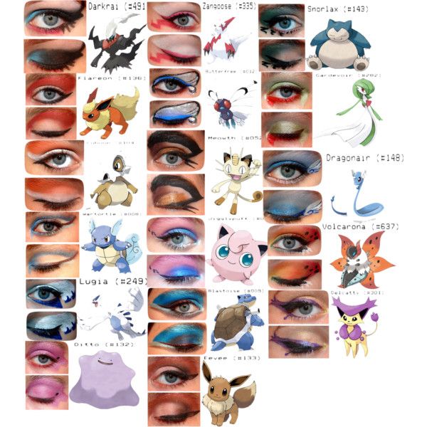 Pokemon Cosplay: Beautiful Pokemon Eyes Makeup Cosplay Tutorial