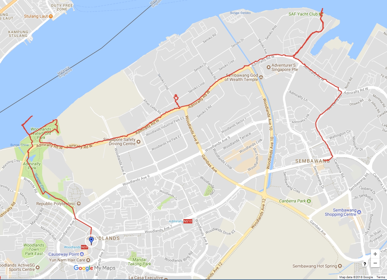 Singapore Walking Routes: Admiralty Park to Sembawang