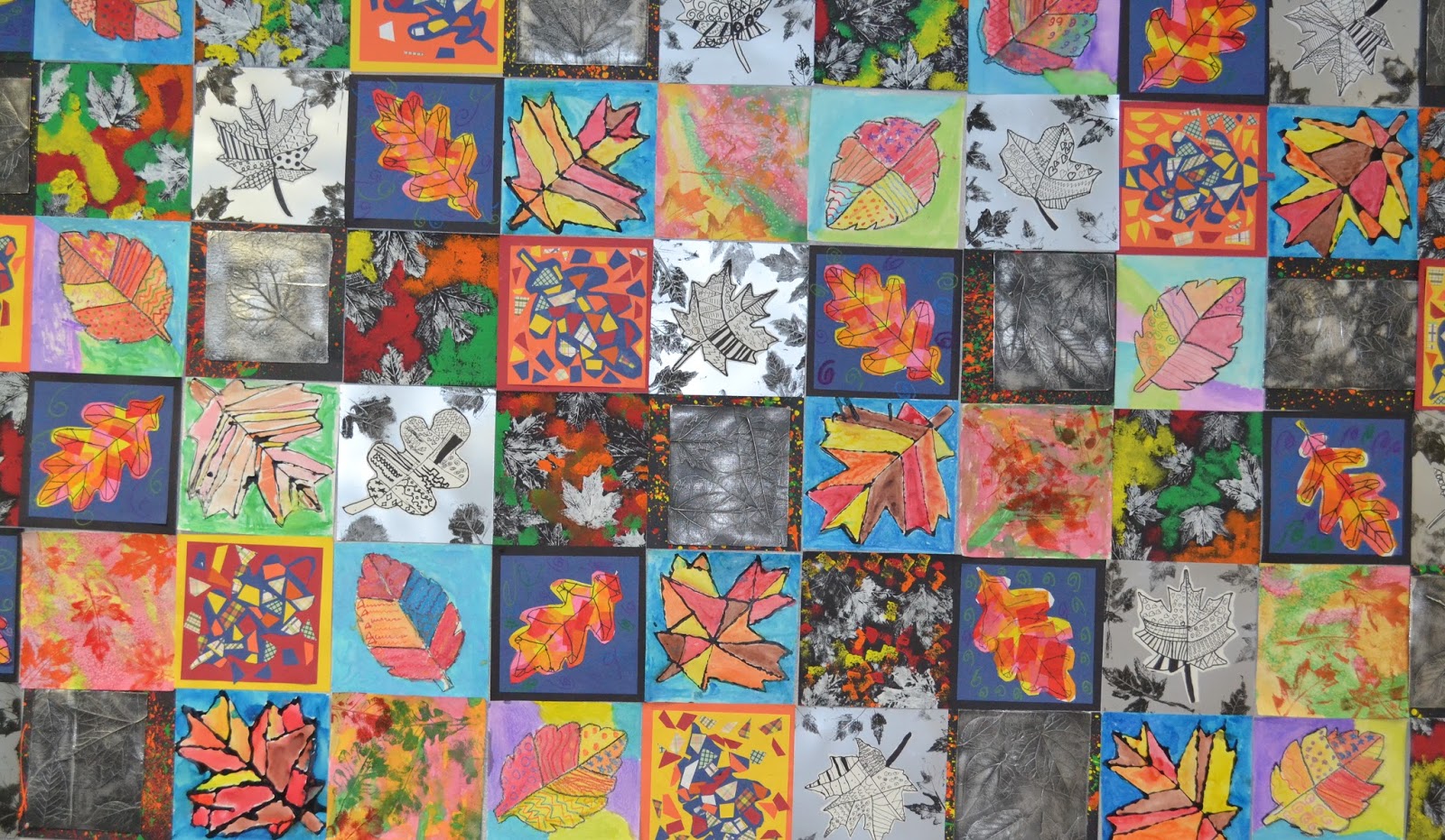 Get Your Hands on Art - Shayne Elementary : Fall Leaf Collaborative Quilt
