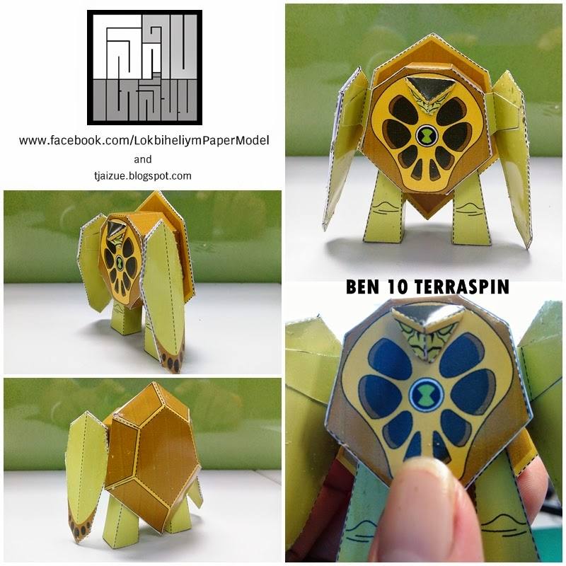 Ben 10 - Terraspin Paper Toy ~ Paperkraft.net - Free Papercraft, Paper ...