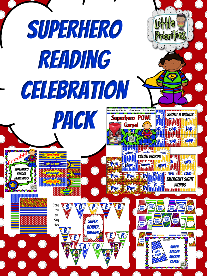 Superhero Reading Celebration Bundle and Freebie | Little Priorities