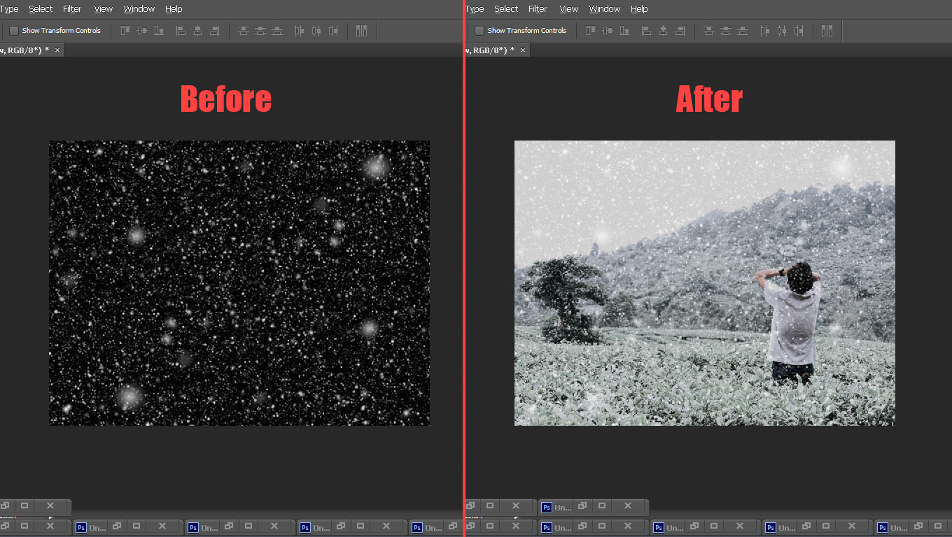 Cara Membuat Efek Salju Dengan Photoshop | Fojo Design - Fojo Design