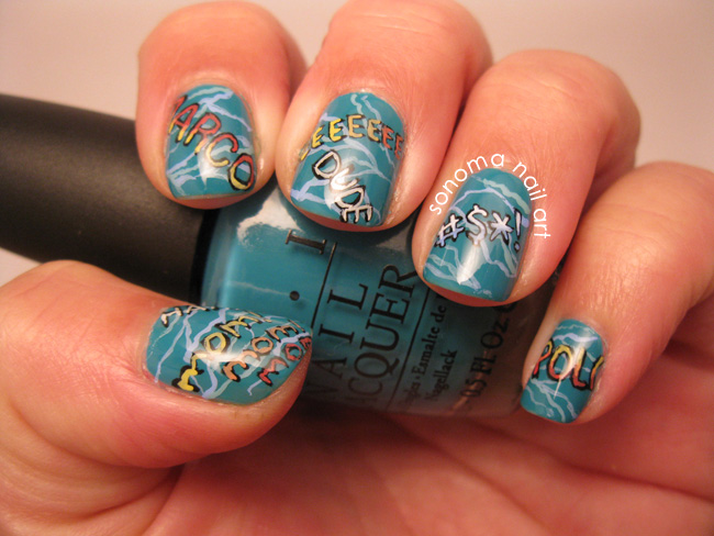 Sonoma Nail Art: Pool Party Nails