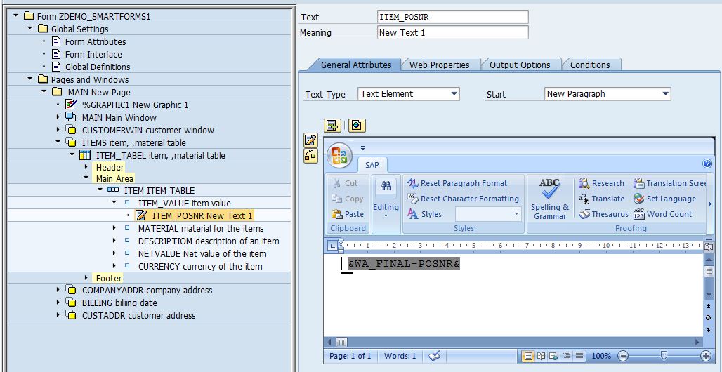 SAP Sample Programs: SAP Smart Forms Sample Program