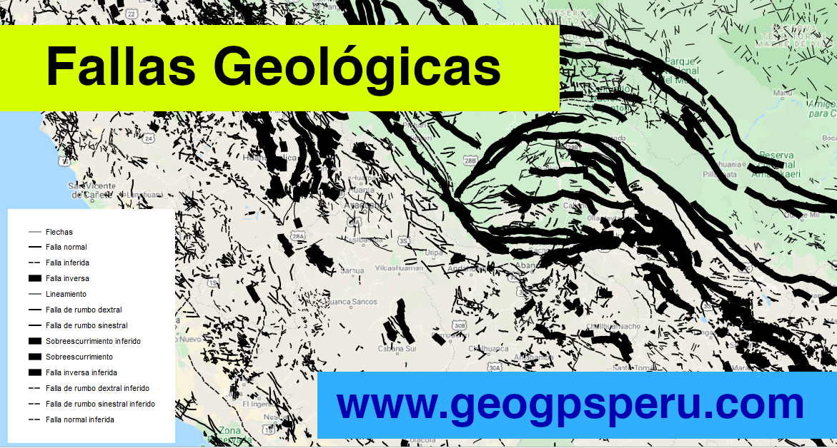 GEO GPS PERÚ: Fallas Geológicas del Perú - Descargar Gratis - SHAPEFILE