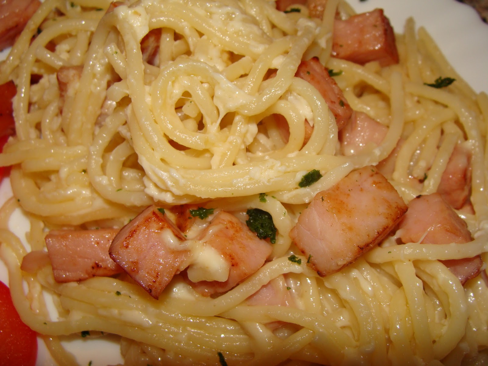 Carbonara cu sunca taraneasca ~ bucataria Irinei