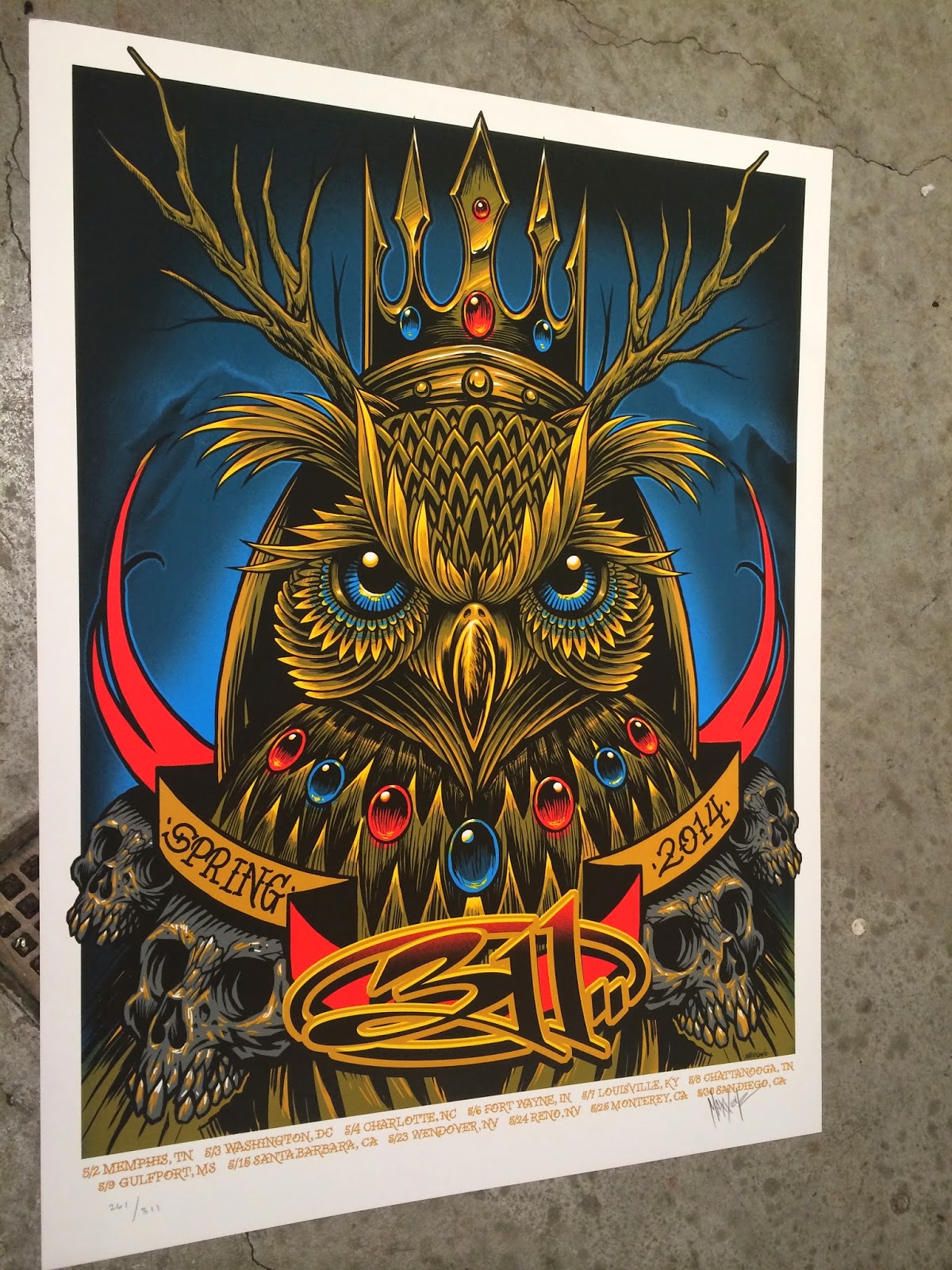 INSIDE THE ROCK POSTER FRAME BLOG: Maxx242 311 Spring Tour West Coast ...