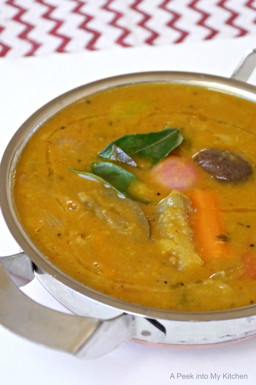 A Peek into My Kitchen: Mixed Vegetable Sambar ~ Day 38