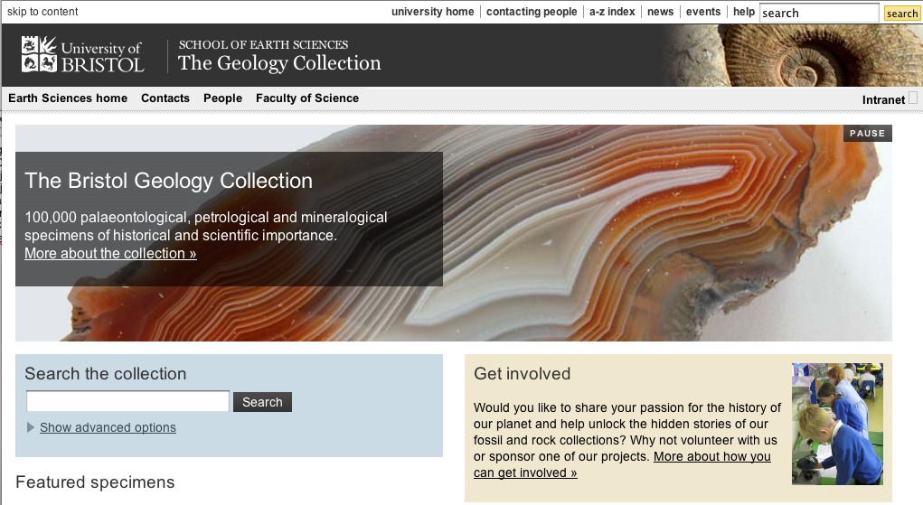 OUTCROP: The Geology Collection University of Bristol goes OnLine