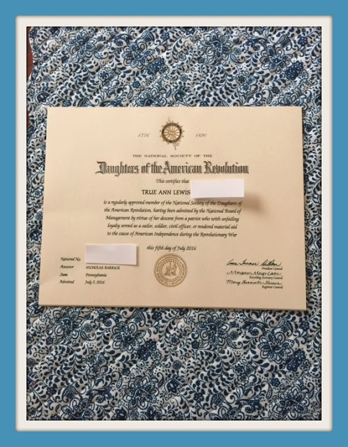 NoTeS To MySeLf...: A Daughter of the American Revolution