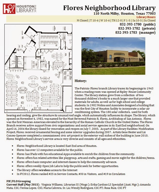 Flores & Fifth Ward Neighborhood Library: Flores Library