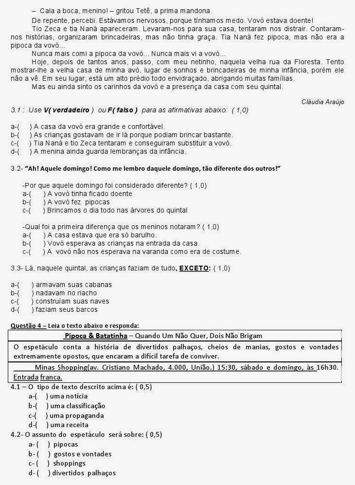 BLOG PROFESSOR ZEZINHO: Atividades 5º Ano Prontas para Imprimir