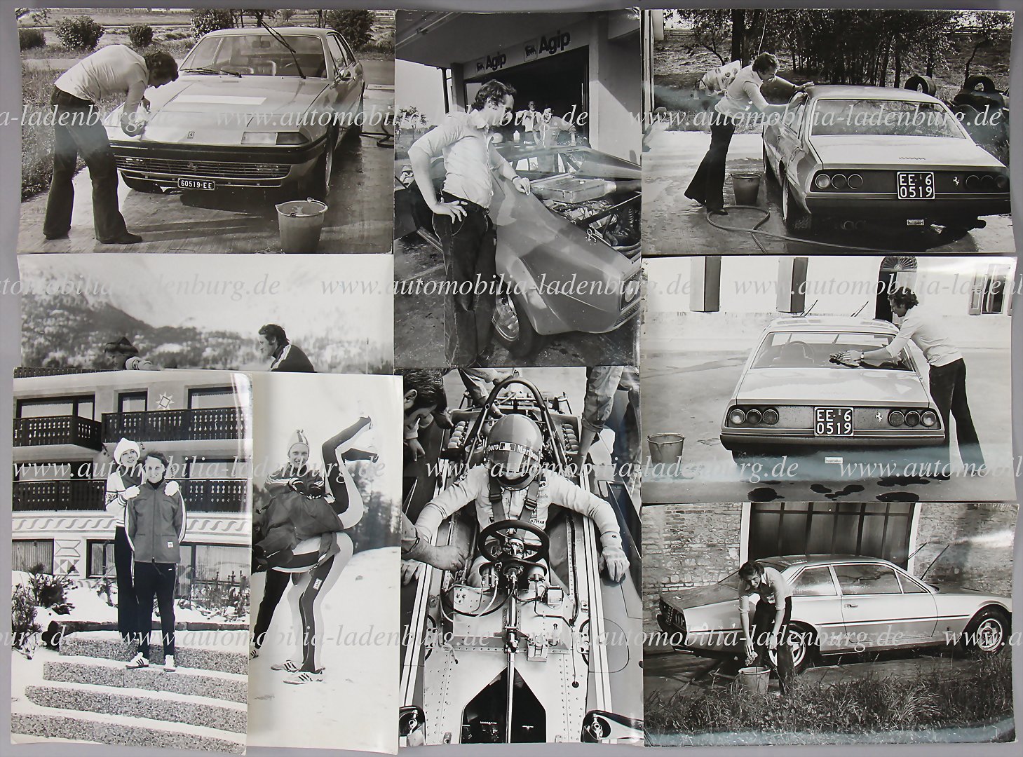 Ferrari 400: Niki Lauda washing a Ferrari 365 GT4 2+2