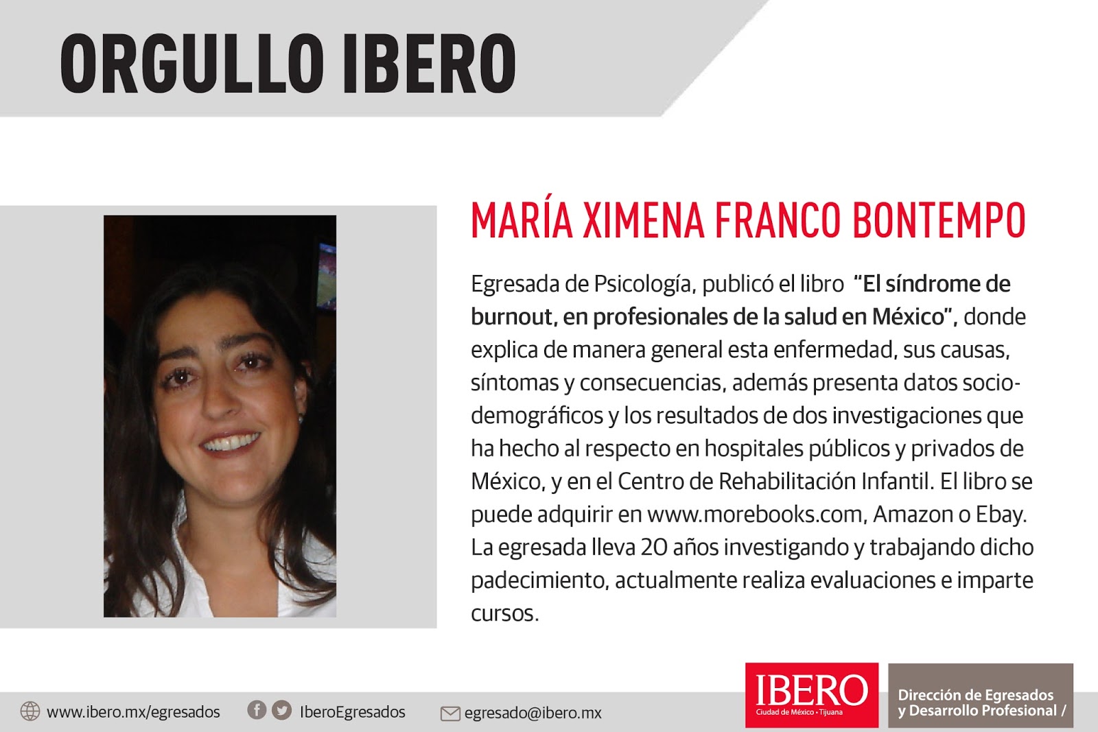 Orgullo Ibero: Orgullo Ibero. María Ximena Franco